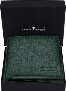URBAN FOREST Men Casual, Formal, Trendy Green Genuine Leather Wallet ...