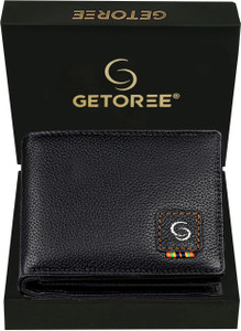 GETOREE Men Casual Black Genuine Leather Wallet BLACK - Price in India ...