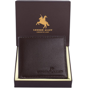 LONDON ALLEY Men Casual Brown Genuine Leather Wallet BROWN - Price in ...