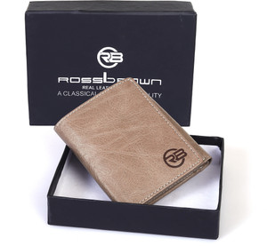 Ross Brown Men Casual Beige Genuine Leather Wallet Beige - Price in ...
