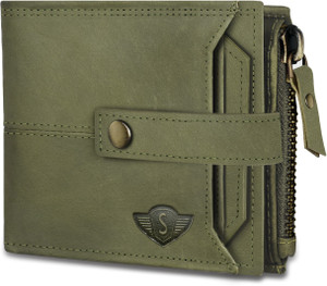 SPIFFY Men Trendy Green Genuine Leather Wallet Green - Price in India ...