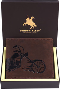 LONDON ALLEY Men Formal Brown Genuine Leather Wallet VINTAGE BROWN ...