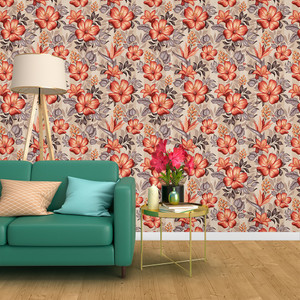 Wallpaper Mart Vinyl Floral & Botanical Multicolor Wallpaper Price in ...