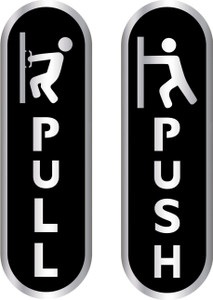 MARUTI ENT Push Pull Sign Board Acrylic Vertical | Self Adhesive ...