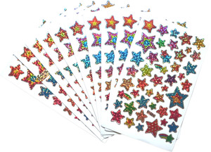OWINAS 1 cm 450 SUPER STAR Sticker kid's and teacher's classroom smiley ...