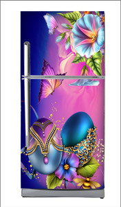 COLOR SOLUTION 24 inch double door fridge wallpaper B67 Non-Reusable ...
