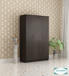 SIVOM SIVOM Oliver Multipurpose 3 Door Wardrobe / Spacious 7 Shelves ...