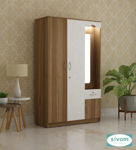SIVOM SIVOM SYNTAX Multipurpose 3 Door Wardrobe With Dressing Table/ 7 ...