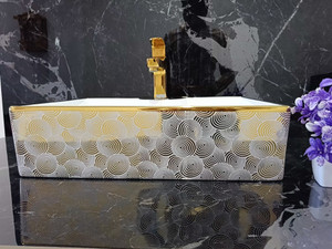 LOFINA Premium Designer Table Top Counter Top Golden Wash Basin Gold ...