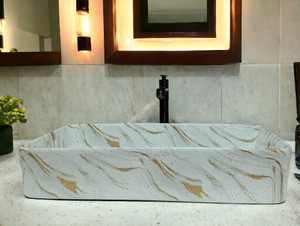 FootPrint Exim Counter Top Basin With Waste Coupling & PVC Waste Pipe ...