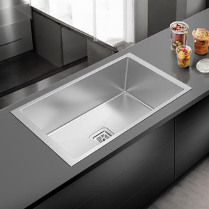 chirag 30x18x10 Kitchen Sink 30 Inches Handmade Single Bowl SS304 ...