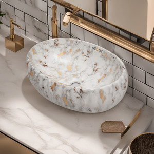 NEXIS Premium Designer Ceramic Wash Basin(20x14x5.5) BALL 108 Table Top ...