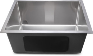 MESSINA Handmade Kitchen Sink Single Bowl Sound Proof Silver 18" X 16 ...