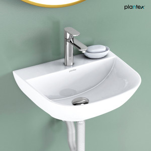 Plantex Ceramic Wash Basin for Bathroom/Wall Hung Basin/Washbasin for ...
