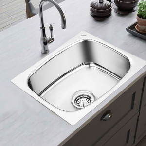 RUHE Oval Single Bowl 24x18x9 Inches Kitchen Sink| 304 Stainless Steel ...