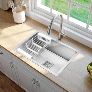 RUHE Ruhe Handmade 304 Stainless Steel Single Bowl 32x20x10 Inches ...