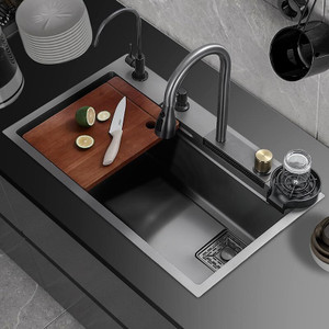 Toto Modular Kitchen Sink With Waterfall Pullout Faucet , RO Mineral ...