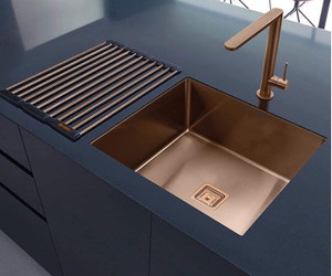 MESSINA 24" X 18" X 10" Inches Rose Gold Handmade Kitchen Sink Sound ...