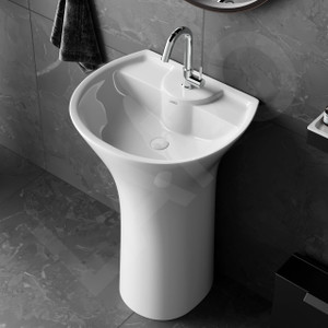 LAPO Ceramic Standing One Piece Pedestal Lexus Wash Basin for Bathroom ...