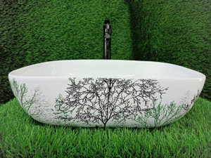 MESTRO Wash Basin Tree Printed Table Top Basin Price in India - Buy ...