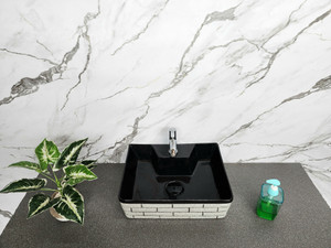 Inlet 2 in 1 Table Top & Wall Mount Designer Wash Basin with Waste Pipe ...