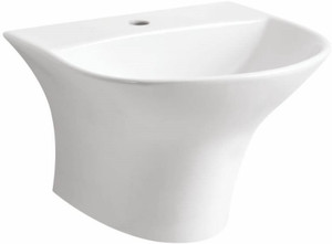 PLUMBER Premium Designer Ceramic Integrated Wash Basin With Single ...