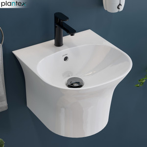 Plantex Ceramic Wash Basin/Wall Mounted Wash Basin/Wash Basin Hand Wash ...
