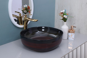 MAHISRE Ceramic Table Top Vessel Sink Wash Basin Oval Shape Over ...