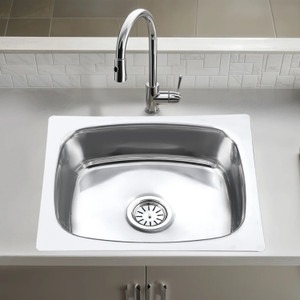 PLANET XERO 20x17" Stainless Steel Kitchen Sink | Single Bowl with ...