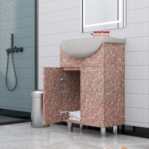 MONTAGE Wash Basin with Cabinet | Waterproof Bathroom Vanity with 2 ...