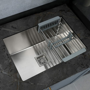 MESSINA 18" X 16" X 10" INCH HANDMADE KITCHEN SINGLE BOWL CHROME FINISH ...