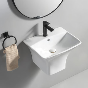 clayplus CUBIX PREMIUM GRADE CERAMIC WALL MOUNT HALF Semi-pedestal ...