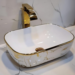 LOFINA Premium Designer Table Top Counter Top Golden Wash Basin Gold ...