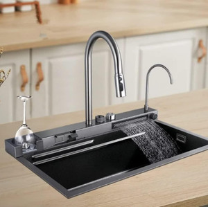 JOKSEEN Multifunction Sink, Digital Display Kitchen Sink, All in One ...
