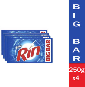 Rin Advanced big bar 250gm soap (PACK OF 4)~250gx4 Detergent Bar Price ...