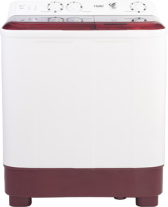 Haier 7 kg Semi Automatic Top Load Washing Machine Maroon, White Price ...