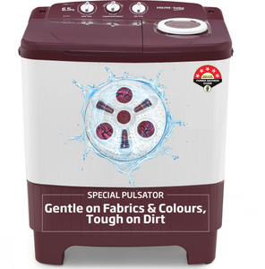 Voltas Beko 6.5 kg Semi Automatic Top Load Washing Machine Maroon ...