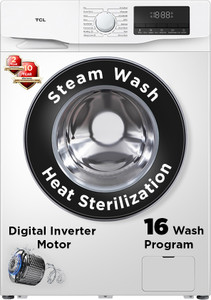 TCL 8.5 kg Digital Inverter Motor 1400 RPM Fully Automatic Front Load ...