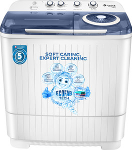 Singer 10 kg Semi Automatic Top Load Washing Machine White, Blue Price ...
