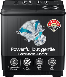 Samsung 9.5 kg 5 star,Air Turbo Drying Semi Automatic Top Load Washing ...