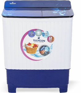 TECHCON 8 kg Semi Automatic Top Load Washing Machine White, Blue Price ...