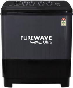 Sharp 8 kg Semi Automatic Top Load Washing Machine Grey, Black Price in ...