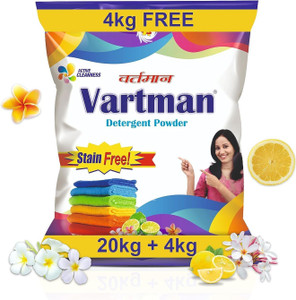 Vartman Double Power Lemon Top Load Washing Powder 20KG (4KG Free) 24KG ...
