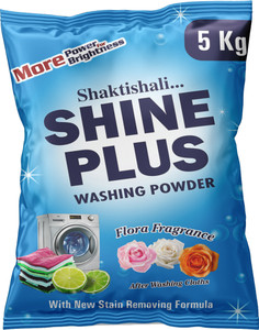 Shaktishali SHINE PLUS Extra Power Detergent Powder 5 Kg | Tough on ...