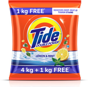Tide Plus (4+1kg) | Lemon and Mint Detergent Powder (Lemon & Mint ...