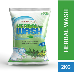 PATANJALI Herbal Wash Detergent Powder, Dissolves Easily & Removes ...