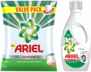 Ariel Complete + Front Load Liquid Detergent (1 L) Combo Detergent ...