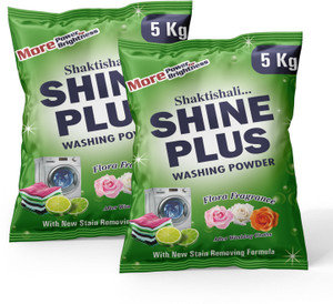 Shaktishali SHINE PLUS Smart Laundry Detergent Powder 5+5 Kg | Tough on ...
