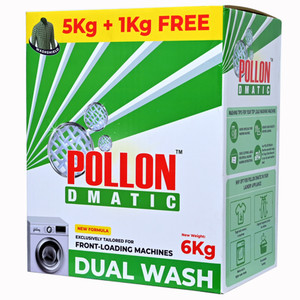 Pollon D-Matic Front Load Washing Powder (5KG+1KG) Detergent Powder ...