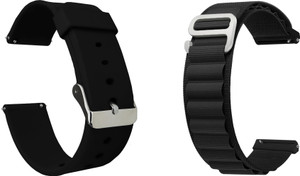 ACM Pack of 2 Watch Strap Silicone & Nylon for Fastrack Optimus ...